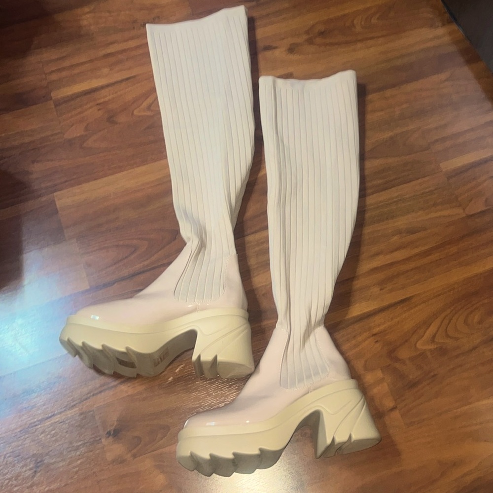 Fashion Nova Platform Thigh-High Boots - Gem